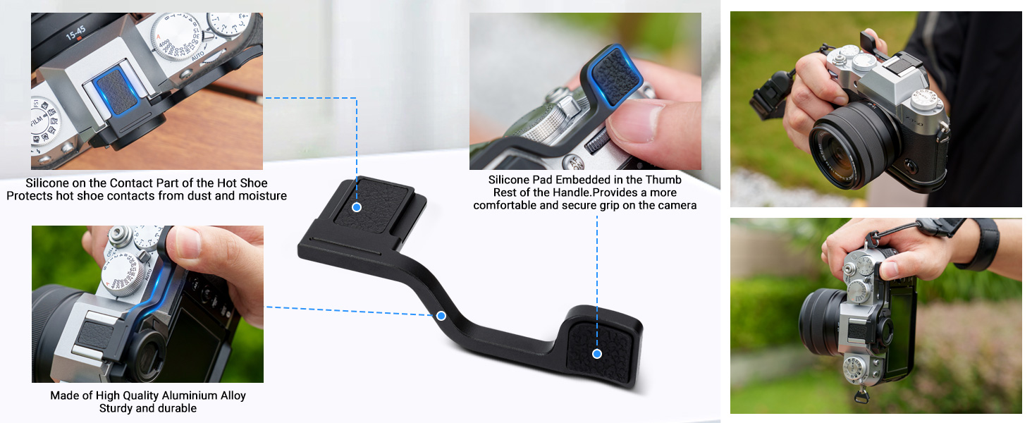 Amazon.com: X-T50 Thumb Up Grip for Fujifilm Fuji X-T50 XT50 Camera Only,Aluminum Alloy Metal ...