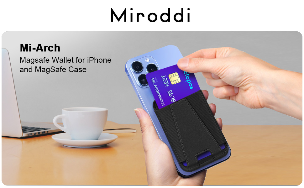 Amazon.com: Miroddi for MagSafe Wallet, Slim Leather Magnetic Phone Wallet Card Holder for ...