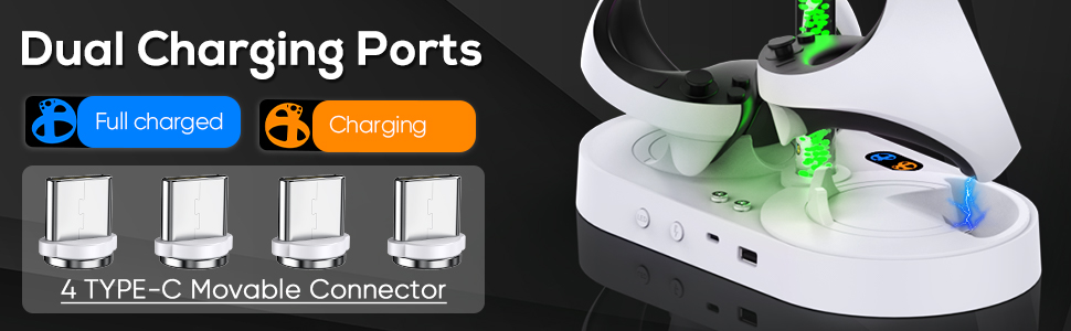 Amazon.com: Controller Fast Charging Station for PSVR2 Sense, Type-C Magnetic Charging Connector ...