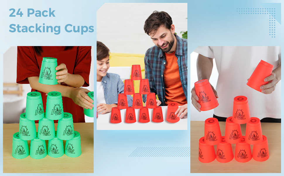 Amazon.com: yeesport Speed Stacking Cups Game: 24pcs Cup Stacking Set ...