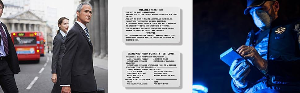 Amazon.com : DGXMD Miranda Warning Card - Double-sided Miranda Rights Card Metal - Engraved ...