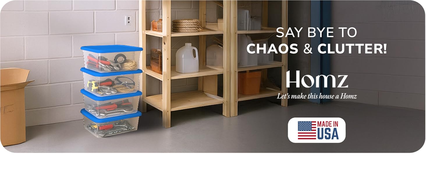 Amazon.com - HOMZ 4-Pack Snaplock, Small Clear Plastic Storage ...