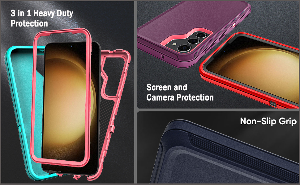 Amazon.com: YKHJKLEC for Samsung Galaxy S23 Plus Case, with 2Pcs [Self Healing Flexible TPU ...