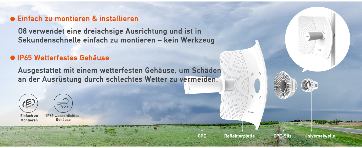 Tenda O8 Access Point Outdoor Wlan Bridge Cpe Amazon De Games