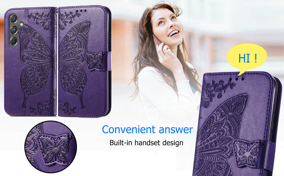 Amazon.com: HAOTP for Samsung Galaxy A15 5G Phone Case Wallet,Women Flip Folio Cover Credit Card ...