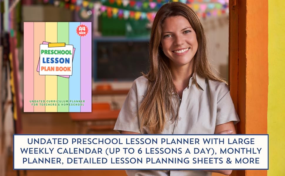 Amazon.com: Preschool Lesson Plan Book: Teacher Planner with Large ...