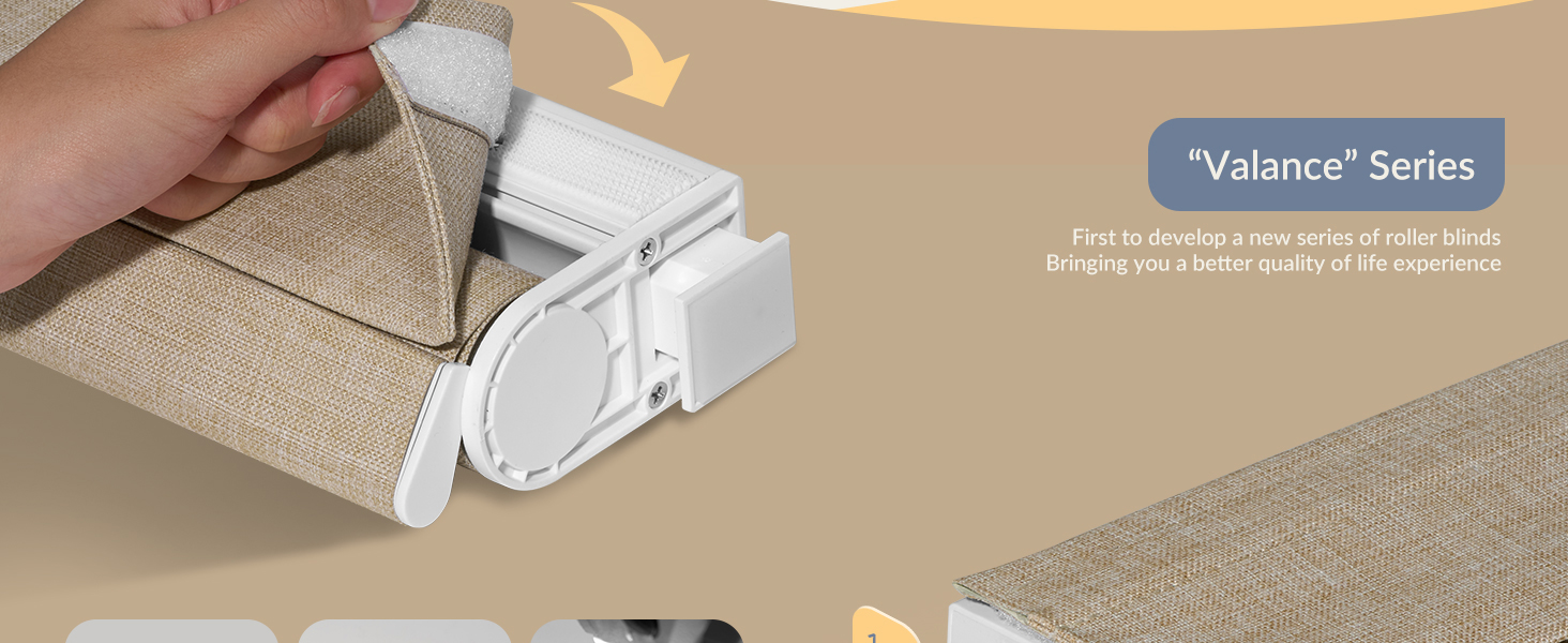 Amazon.com: Boolegon No Drill No Tools Roller Shades for Windows, Blackout Linen Fabric ...