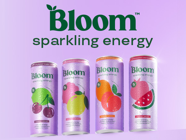 Mua Bloom Sparkling Energy Drink - Natural Caffeine, Zero Sugar, 180mg Caffeine - Antioxidant ...