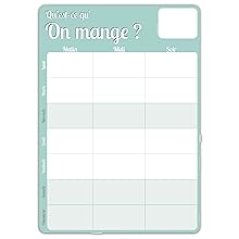 Tableau memo magnétique " QU'EST-CE QU'ON MANGE ? " - Planning et ...