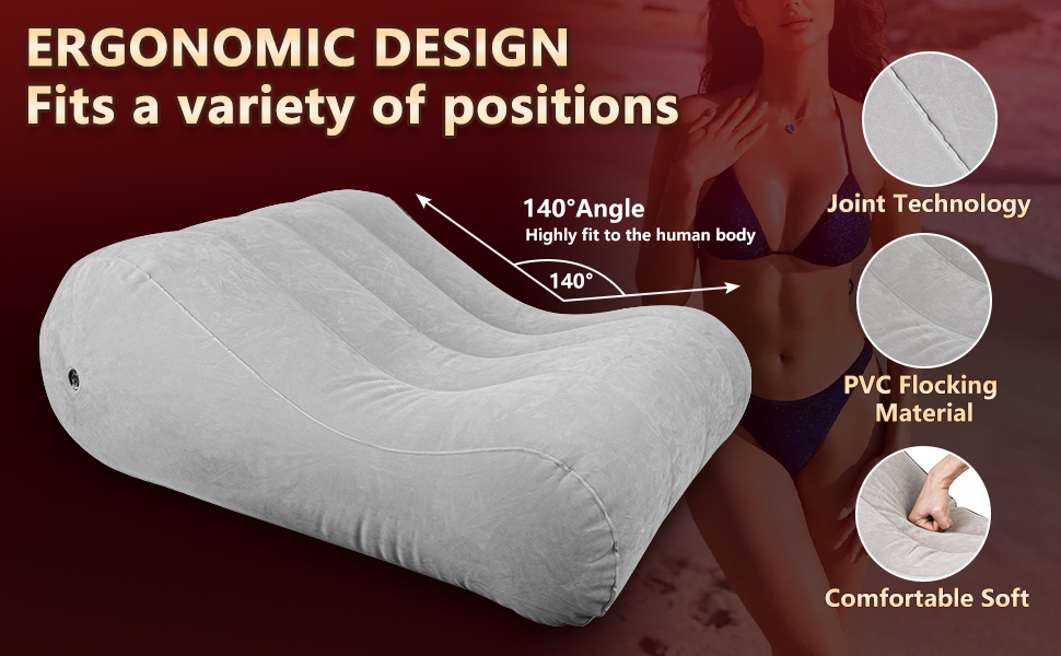 Sex Position Pillow Cushion with Sex Leather Bondage Strap, Sex Furniture for Bedroom Sex Chair ...