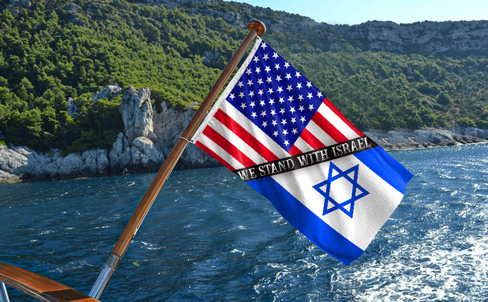 Amazon.com : IKSII I Stand with Israel Flag Double-Sided,Israel ...