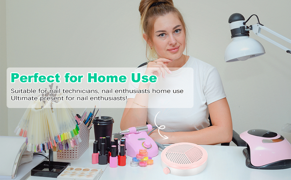 Amazon.com: AONOLOVO Nail Dust Collector, Adjustable Suction Powerful Compact Nail Fan Dust ...