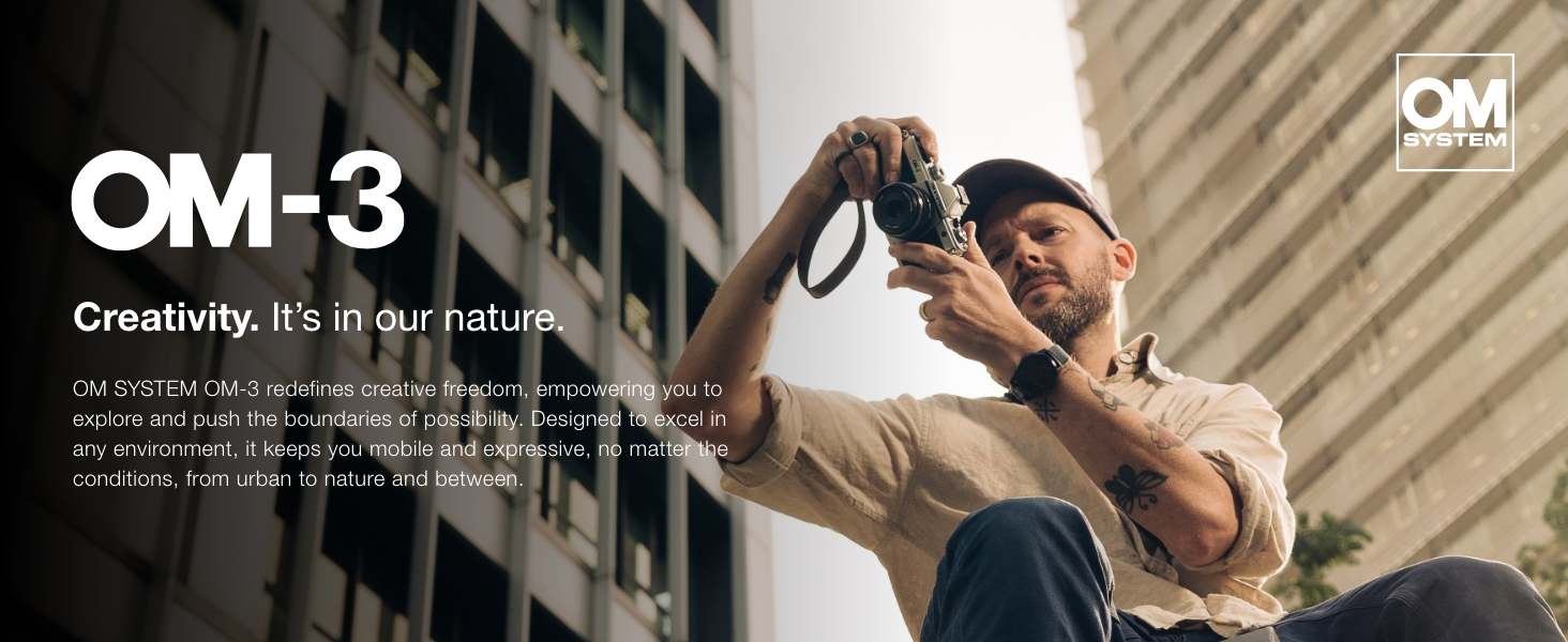 OM SYSTEM OM-3 Micro Four Thirds System Camera, 20 MP BSI Stacked Sensor, 5-Axis Image ...