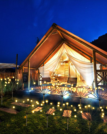 Cnkeeo Solar Firefly Lights with Remote, 4 Pack Solar Lights Outdoor Waterproof, Solar Pathway ...