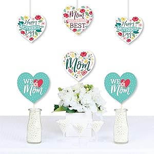Amazon.com: Big Dot of Happiness Colorful Floral Happy Mother's Day ...