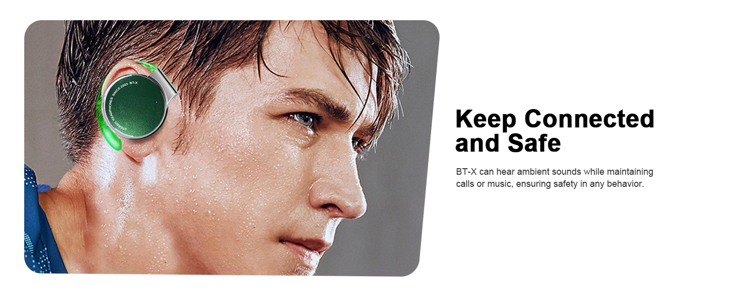 Amazon.com: BEVCEFCC Open Ear Headphones Wireless Bluetooth 5.3 Open ...