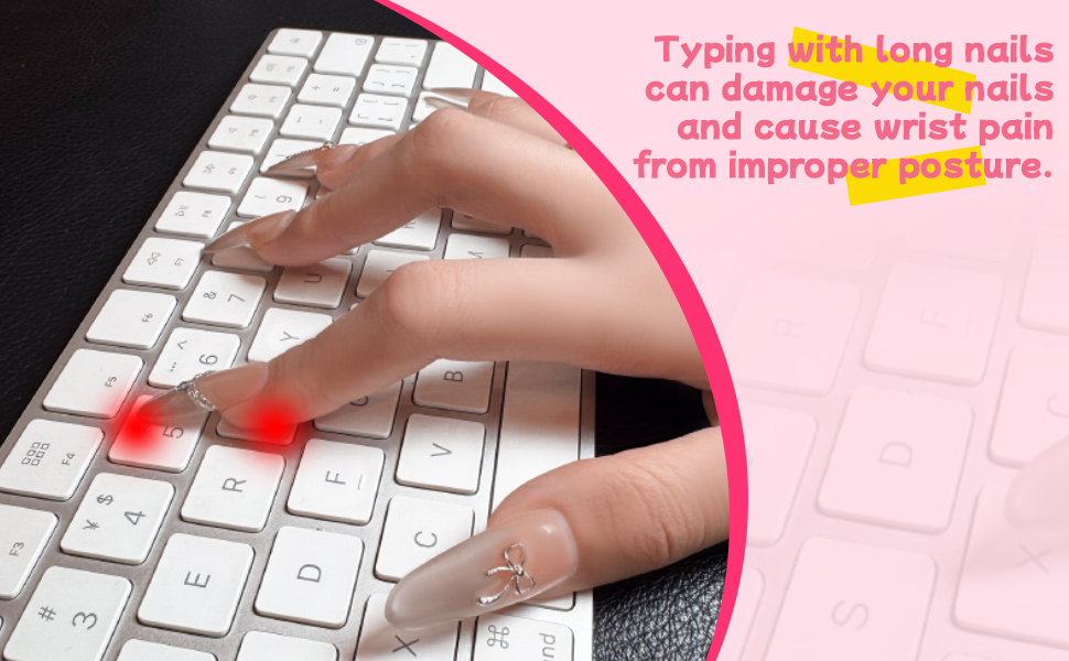 Amazon.com: Hiupgo Raised Keyboard Stickers for Long Nails ...