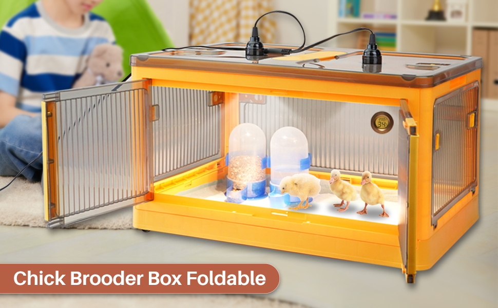 Amazon.com: Chick Brooder Box for Chicks, Brooder Box with Feeder and Waterer, Brooder Heater ...