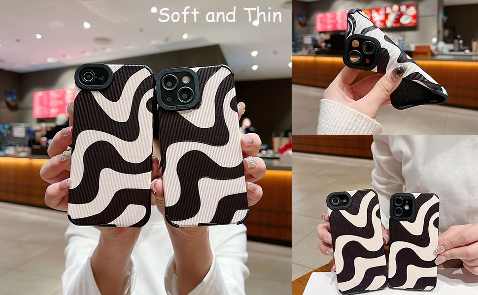 Amazon.com: Fxlzcw for iPhone 12 Mini Case Cute Curly Wavy Pattern, Slim Thin Soft Silicone Case ...