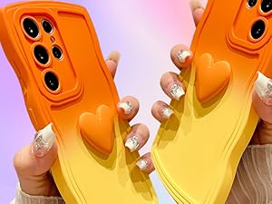 Amazon.com: Tcaraersing for Samsung Galaxy S24 Ultra Gradient Wavy Case with Wrist Strap Lanyard ...