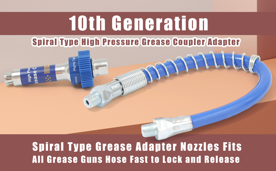 Amazon.com: High Pressure Grease Coupler, 10th Generation Quick Connect Grease Coupler Fittings ...
