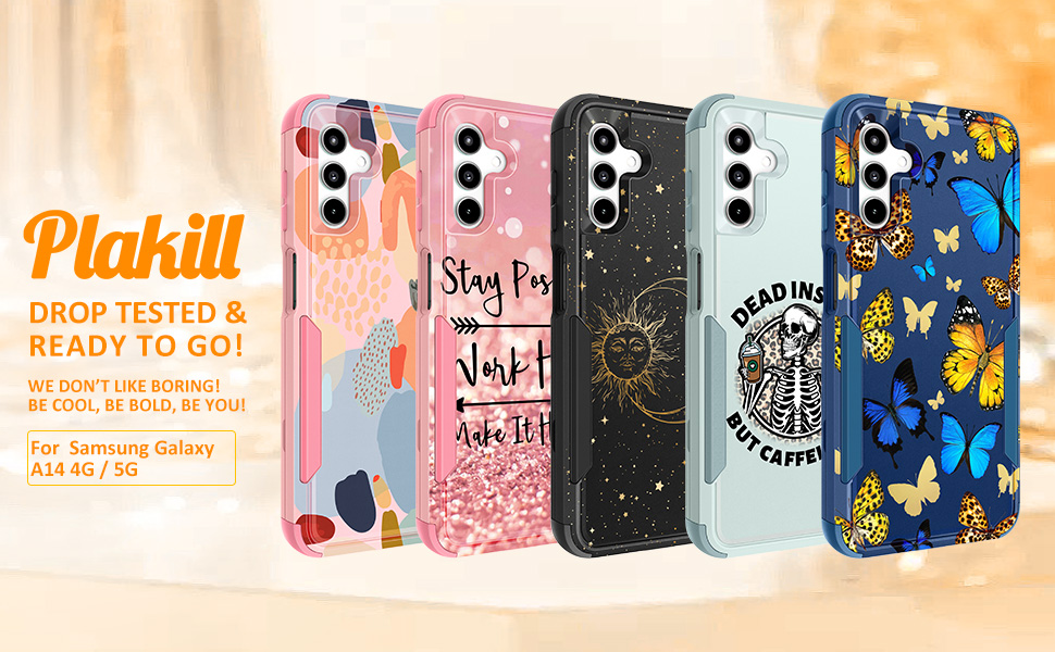 Amazon.com: Plakill for Samsung Galaxy A14 5G Case - Women Cute Girls Phone Cover Cool Aesthetic ...