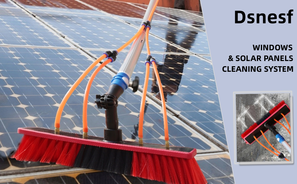 Amazon.com: Solar Panel Cleaning Brush, 26 FT Adjustable Water Fed Pole ...