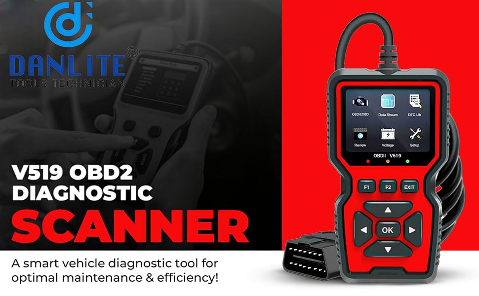 Danlite Tools Technician Universal OBD 2 BS6 Bike Scanner for Hero Bajaj TVS Suzuki Yamaha Royal ...