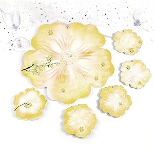 ORNOOU 6 Pieces Large Silicone Flower Coaster Resin Casting Making Mold Resin Coaster Molds ...