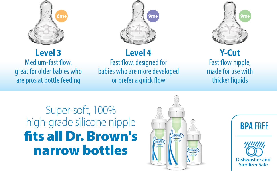 Brown s Natural Flow Level Narrow Baby Bottle Silicone 50 OFF