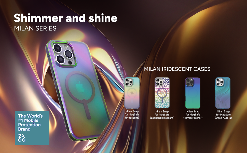 Amazon.com: ZAGG Milan Snap Case for iPhone 16 Pro Max - White Floral Design on Green ...