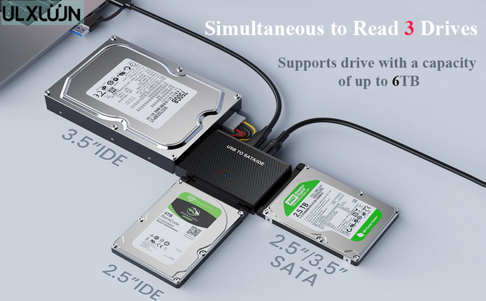 Mua Hard Drive Reader USB 3.0 to SATA IDE Adapter，IDE SATA to USB + Type C External Hard Drive ...