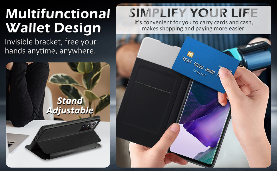 Amazon.com: for Samsung Galaxy Note 20 Ultra Case Clear View Note 20 Ultra Case with Card Slot ...