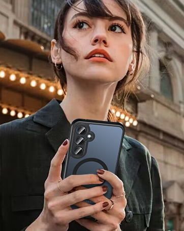 Amazon.com: Cum2giff Magnetic for Samsung Galaxy A35 5G Case with Tempered Glass Screen ...