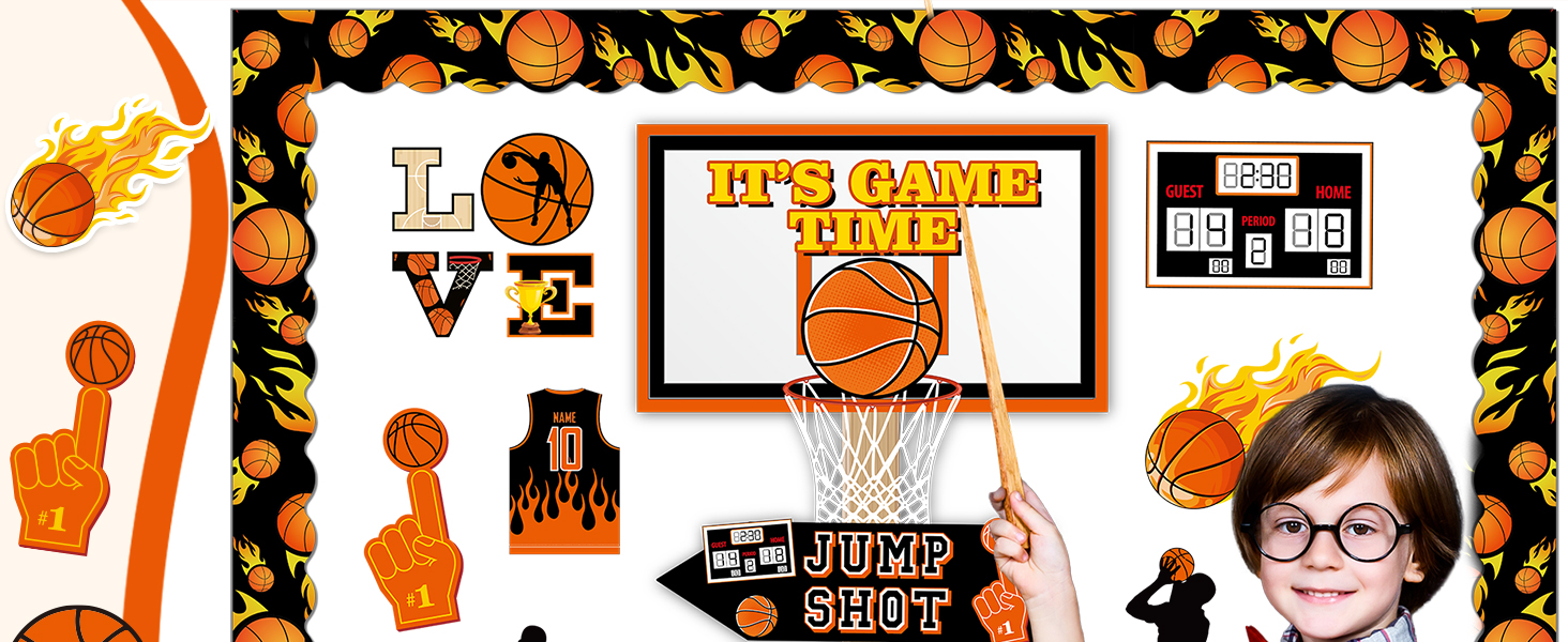 Amazon.com : gisgfim 36pcs Basketball Bulletin Board Decoration ...