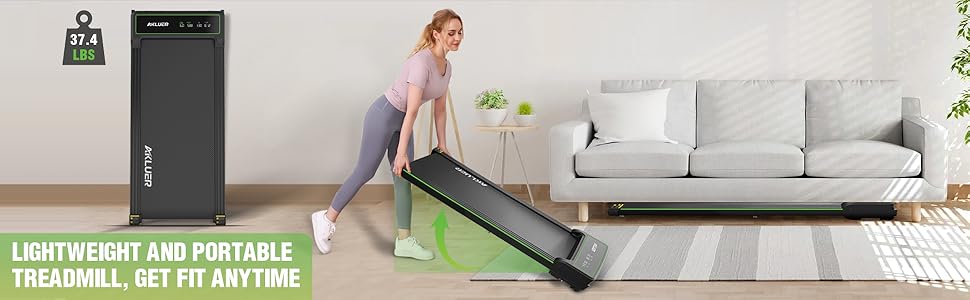 Amazon.com : Walking Pad, AKLUER 2.25 HP Under Desk Mini Treadmill with 265 Weight Capacity ...