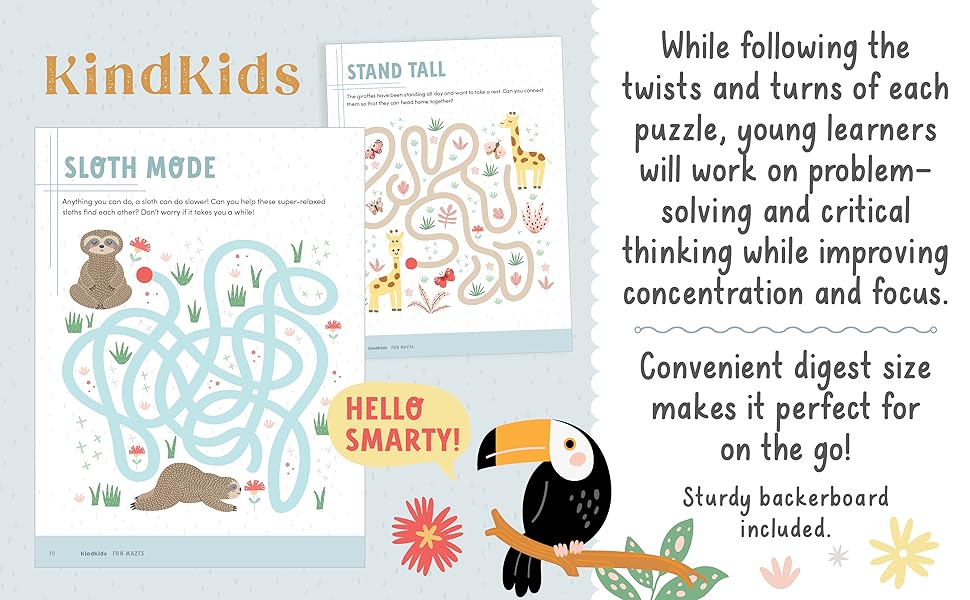 KindKids Fun Mazes: A Super-Cute Book of Brain-Boosting Puzzles for ...