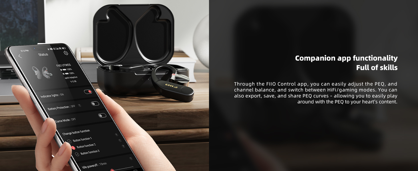 Amazon.com: FiiO UTWS5 2025 True Wireless Bluetooth Earbuds Hook & Headphone Amp for IEMs ...