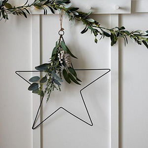 Amazon.de: SILARLAIT 7 Stück Metall Stern Schwarz, 1er 40/30/25/20 cm & 3er 10cm Metallstern ...