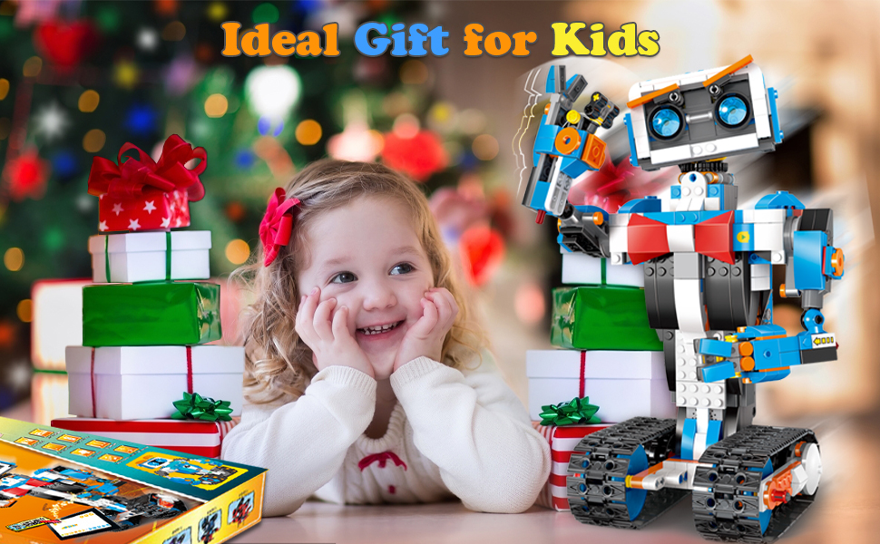 Amazon.com: okk STEM Robot Building Block Toys for Kids, Remote and APP Controlled Engineering ...