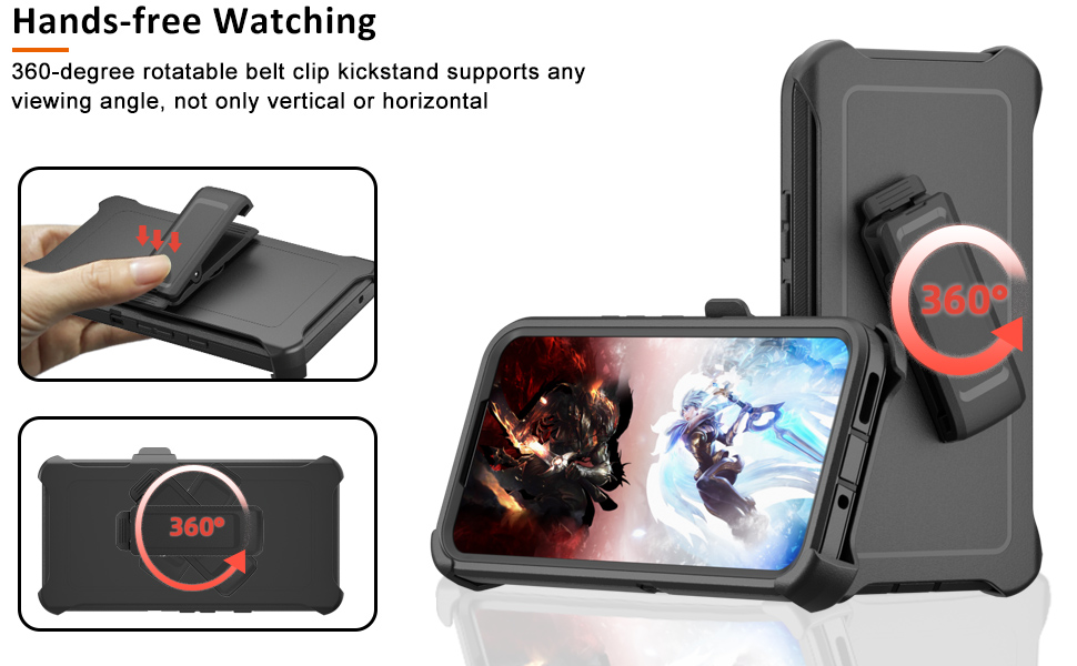 Amazon.com: TMIDVFV Compatible with Samsung Galaxy A54 5G Case, with Belt Clip Holster Heavy ...