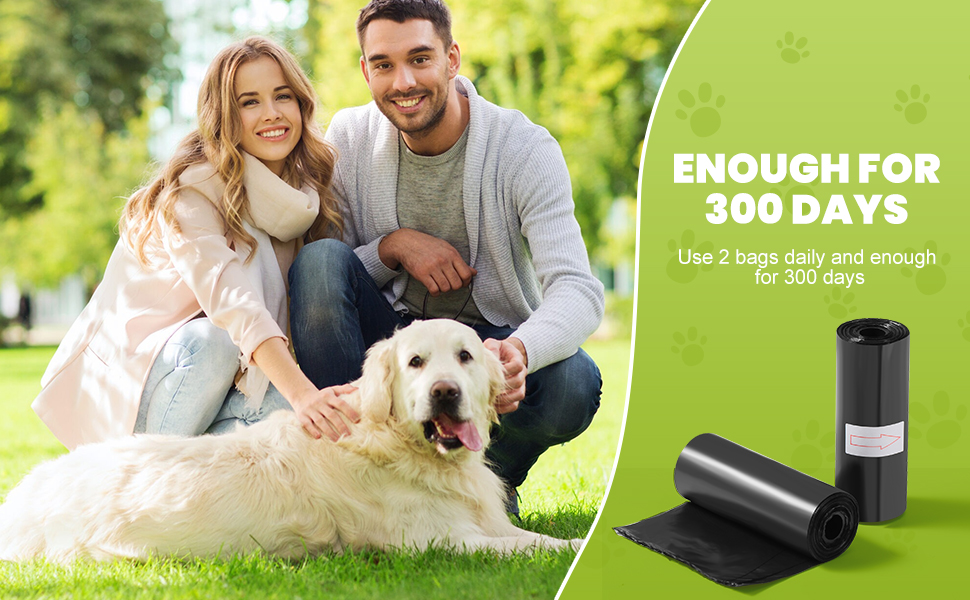 Diboniur 600 Stück Hundekotbeutel, Schwarz kotbeutel für hunde, Robust und auslaufsicher ...