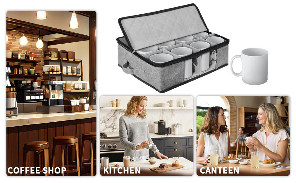 Amazon.com: BOHEMIABY Coffee Cup Storage Organizer, Mug Boxes with ...