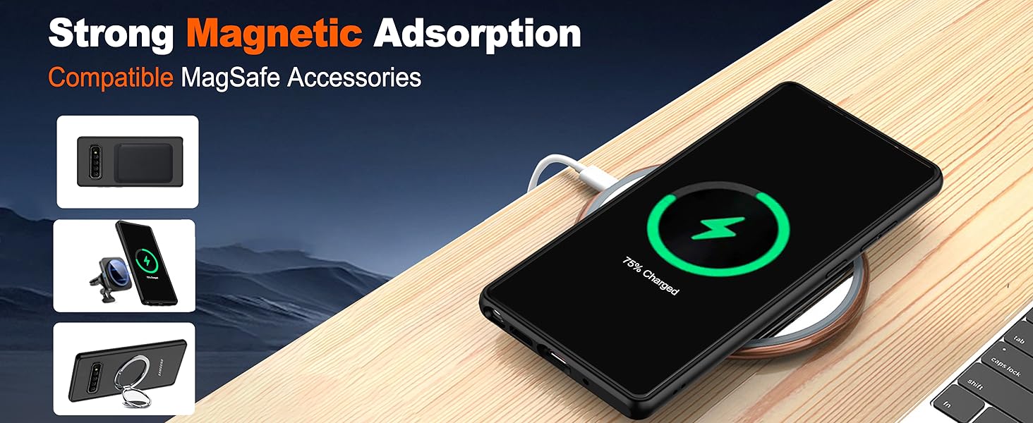 Amazon.com: Guizzcg for Samsung Galaxy S10 Plus Magnetic Case (6.4-inch) [Compatible with ...