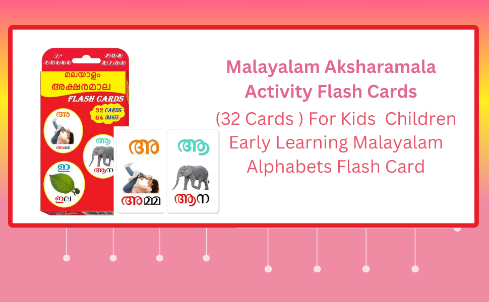 Buy Malayalam Aksharamala Activity Flash Cards (32 Cards ) For Kids ...