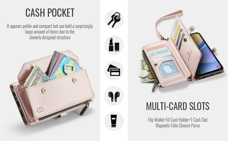 Amazon.com: Strapurs Crossbody Wallet Case Compatible with Samsung Galaxy A15 5G RFID Blocking ...