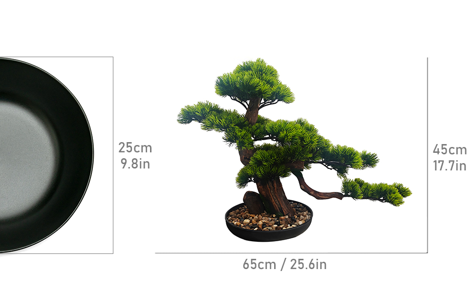 Amazon.com: Artificial Bonsai Tree 17 Inches Artificial Bonsai Pine Tree，Realistic Fake Plant ...