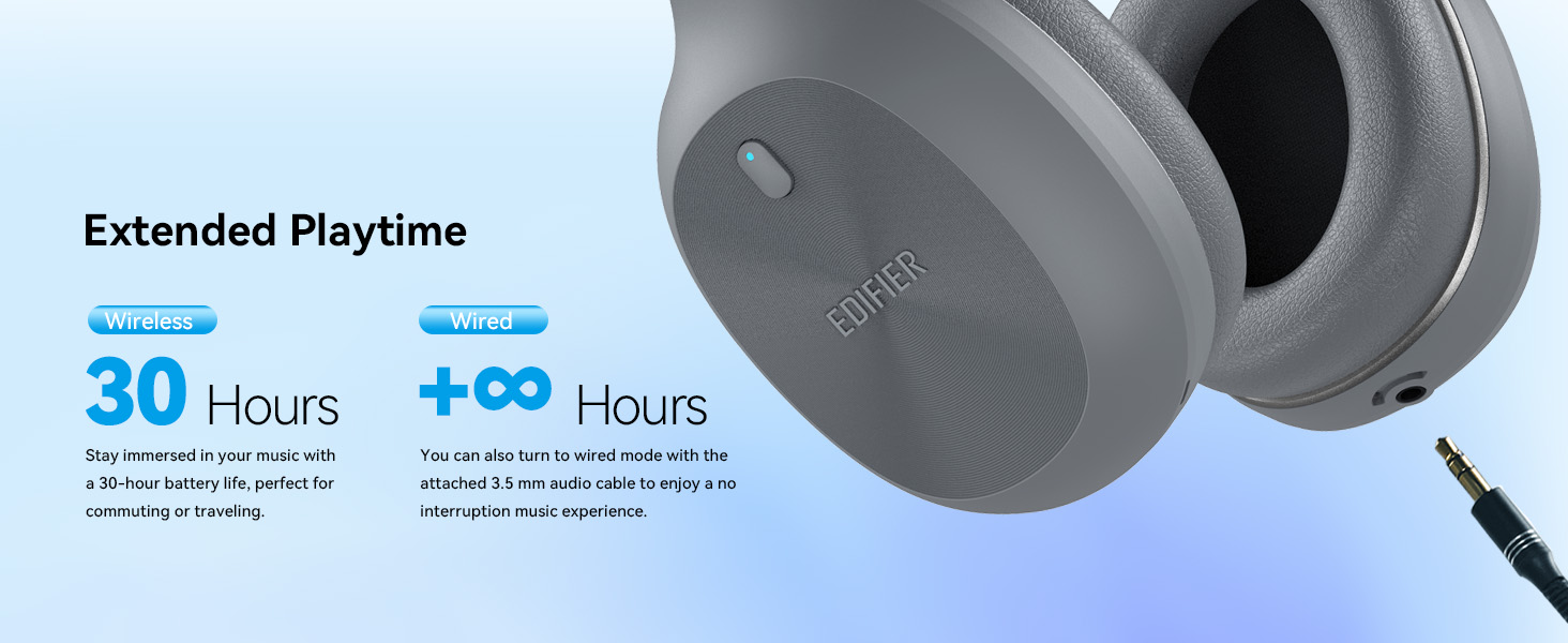 Amazon.com: Edifier W600BT Wireless Over-Ear Headphones, Bluetooth V5.1 ...