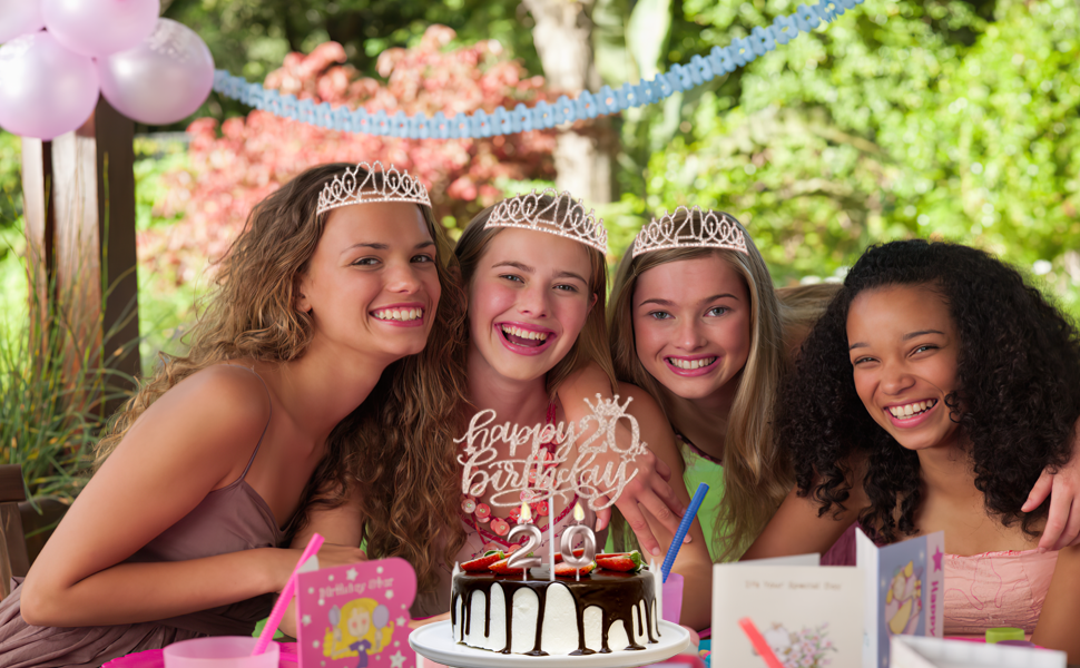 Amazon.com: 20th Birthday Decorations for Women Including 20th birthday sash, birthday crown ...