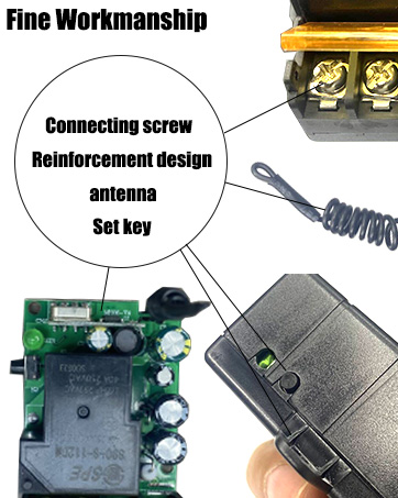 VONVOFF Wireless Remote Switch,AC110V/120V/240V/ 30A Relay RF Remote ...